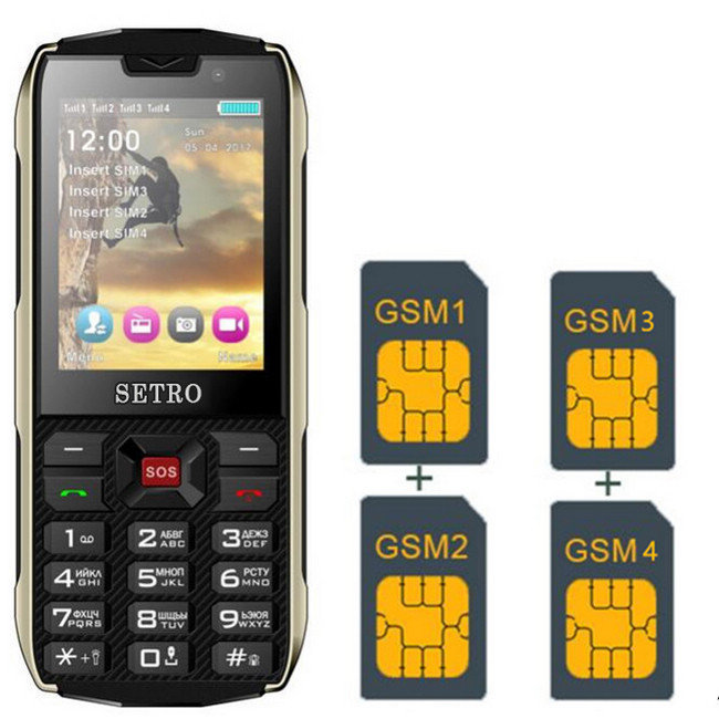 3.0 Inch Waterproof And Shockproof Mobile Phones 10850 MAh Voice Change Rugged Setro SH8
