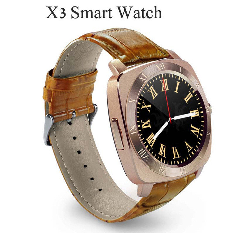 GSM Wrist Smart Phone Watch Android 0.07MP Camera MTK 6261 Trendy X3 Anti - Loss