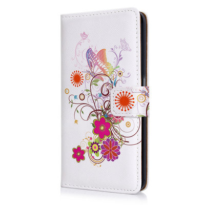 Printed Flip Folio PU Leather Smartphone Protective Case Wallet For Samsung Galaxy S6