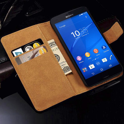 Lightweight and Stylish Sony Phone Cases Wallet Flip For  Z3 Compact