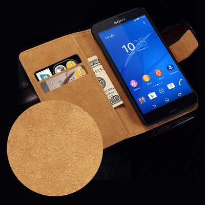 Lightweight and Stylish Sony Phone Cases Wallet Flip For  Z3 Compact