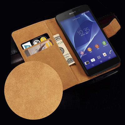 Luxury Printed Flip PU Leather Sony Phone Cases Back Cover Dust proof