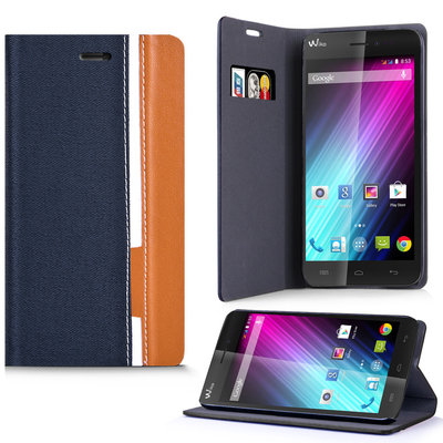 Wiko Lenny Cover Case / Flip Smartphone Protective Case Back Cover Plain color