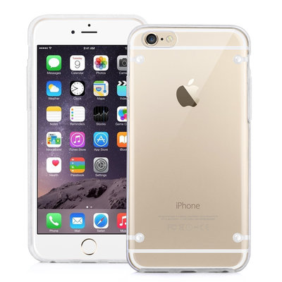 Transparent Clear Smartphone Protective Case For iPhone 6 6S With 4 PointsBack Cover