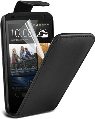 HTC Desire 816 Flip Wallet Leather Case With Card Holder Back Protective Cover