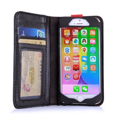 Book Design Wallet flip iPhone Protective Case Cover Bag with credit card slot