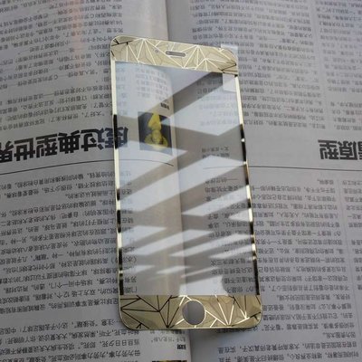 Front + Back Tempered Glass Screen Protector For iPhone 6 Diamond Mirror Metal Protective Film
