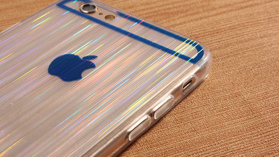 Colorfull Rainbow Soft TPU Cell Phone Case , transparent apple iphone covers