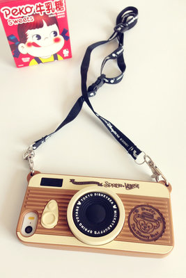Cool Camera Design Silicone Soft iphone protective covers and cases With String