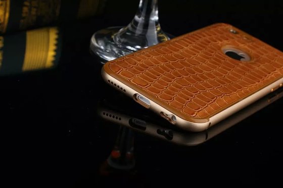 iPhone 6s cases and covers 2 In 1 Crocodile leather cover bumper Aluminum Metal