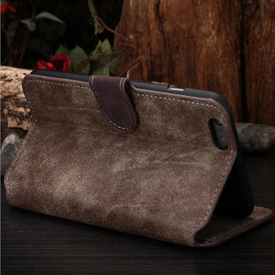 Luxury Leather Flip Phone Cases , cell phone case with credit card slot for Iphone 6s