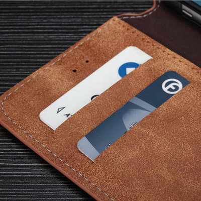 Luxury Leather Flip Phone Cases , cell phone case with credit card slot for Iphone 6s