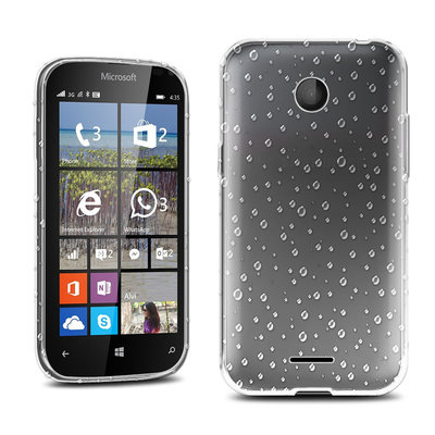 Nokia Lumia 435 4.0 inch Soft plastic TPU Cell Phone Case black white Purple