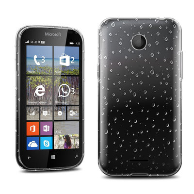 Nokia Lumia 435 4.0 inch Soft plastic TPU Cell Phone Case black white Purple