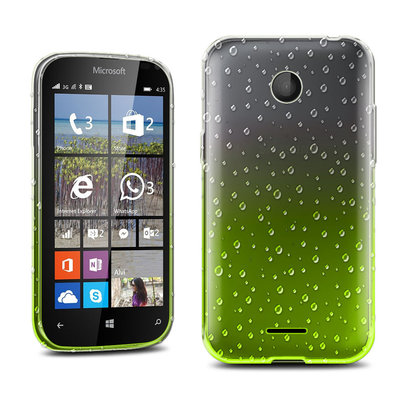Nokia Lumia 435 4.0 inch Soft plastic TPU Cell Phone Case black white Purple