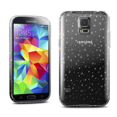 Soft Tpu cell phone covers for samsung s5 , Raindrop design mobile phone covers
