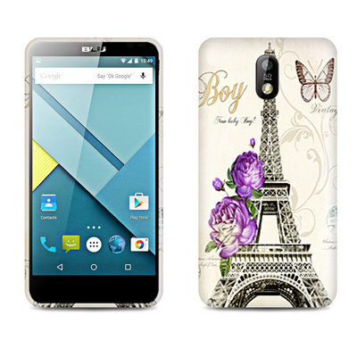 Beautiful 5.0 inch printed Gel Tpu back Blu Phone Case with stand for Studio G