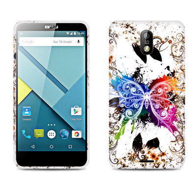Beautiful 5.0 inch printed Gel Tpu back Blu Phone Case with stand for Studio G
