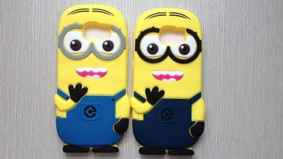 Yellow Minion Samsung Galaxy S6 cover for G9200 , Engranved silicone protective case