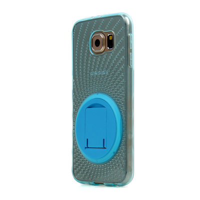 Custom Silicone Phone Cases / 360 Rotating Stand Samsung Galaxy S6 Edge case cover