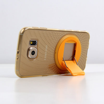 Custom Silicone Phone Cases / 360 Rotating Stand Samsung Galaxy S6 Edge case cover