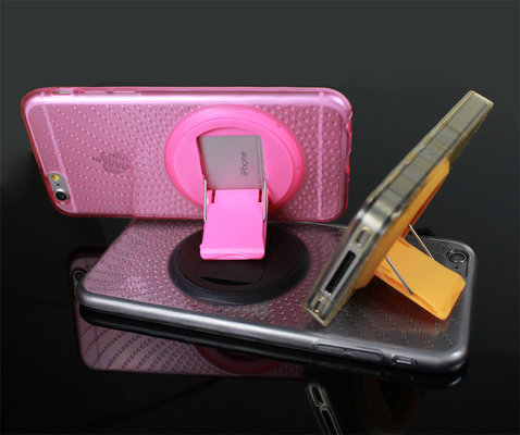 Custom Silicone Phone Cases / 360 Rotating Stand Samsung Galaxy S6 Edge case cover