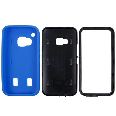 Silicone Armour Htc one M9 protective case with screen protector part 2 layers