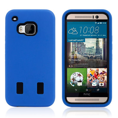 Silicone Armour Htc one M9 protective case with screen protector part 2 layers