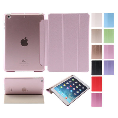 Dust proof 3 Folios PU leather ipad air 2 protective case with Sleep wake for ipad 6