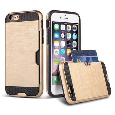 Customized Drop proof iPhone Protective Case with metal Armour card slot function