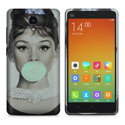XiaoMi Mi4 silicone material durable cool cell phone cases with photo designs