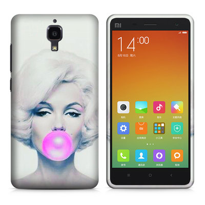 XiaoMi Mi4 silicone material durable cool cell phone cases with photo designs