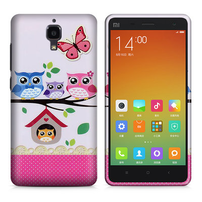 XiaoMi Mi4 silicone material durable cool cell phone cases with photo designs