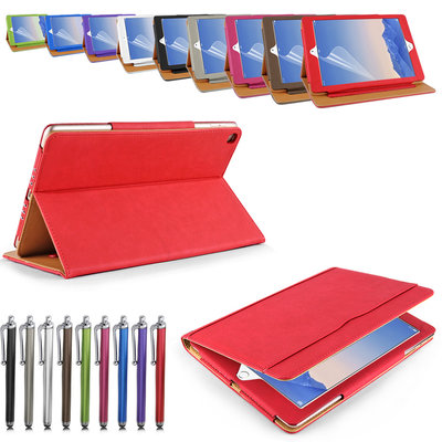 Luxuy Durable PU Leather Tablet Case and covers Rose Red / Grey / Green