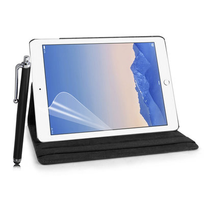 Black White Red Leather Tablet Case , flip ipad protective cover for Apple Ipad