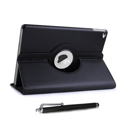 Black White Red Leather Tablet Case , flip ipad protective cover for Apple Ipad