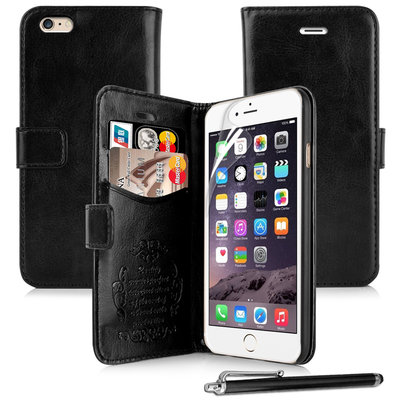 Luxury Glossy Apple iphone 6 cases wallet Leather Stand Case with Printed Inside