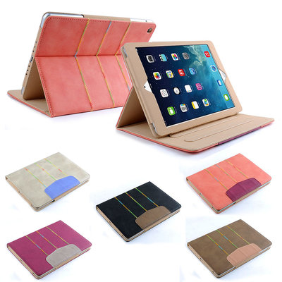 Fashional Waterproof Leather Tablet Case Stand for Apple ipad air / ipad 5