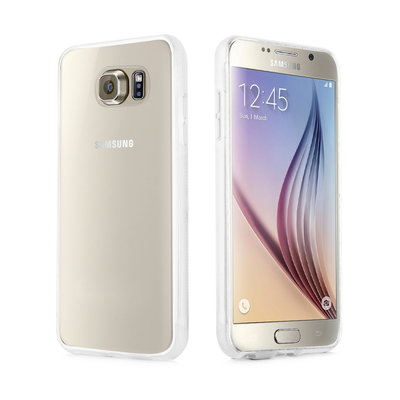Double Transparent Clear plastic Samsung Cell phone Covers TPU Silicone Soft Gel Border