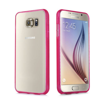 Double Transparent Clear plastic Samsung Cell phone Covers TPU Silicone Soft Gel Border