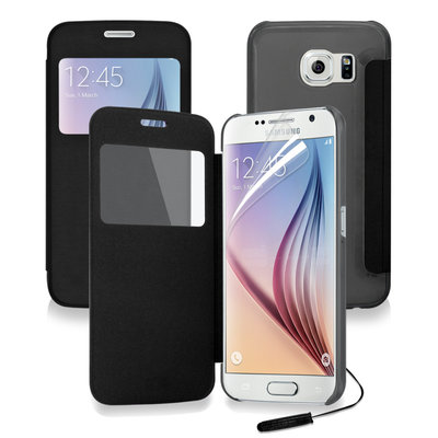 Windows S - view Battery flip cell phone cases For Samsung Galaxy S6 G9200