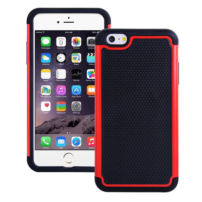 Apple Iphone 6 plus 5.5 inch silicone cell phone covers with Hard plastic case