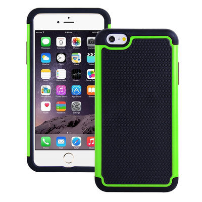 Apple Iphone 6 plus 5.5 inch silicone cell phone covers with Hard plastic case