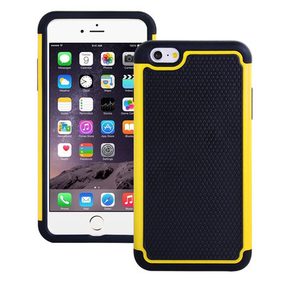 Apple Iphone 6 plus 5.5 inch silicone cell phone covers with Hard plastic case