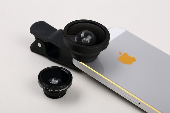Mini 0.4x 3 In 1 Camera Phone Lens Kit , Smartphone  Accessories