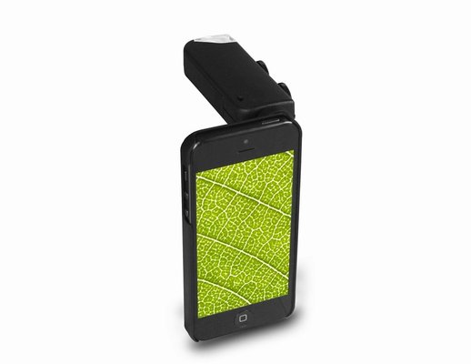 Black ABS Smartphone Digital Microscope 100X Zoom For IPhone 4 / 4S / 5 / 5S