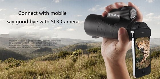 10x50 Waterproof Monocular Smartphone Telescope / Adabter HD Binoculars