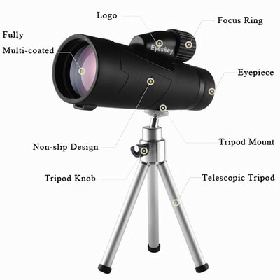 10x50 Waterproof Monocular Smartphone Telescope / Adabter HD Binoculars