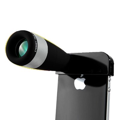 White / Black Plastic 8X  Smartphone Binoculars Adabter  , Mobile Phone Camera Lens