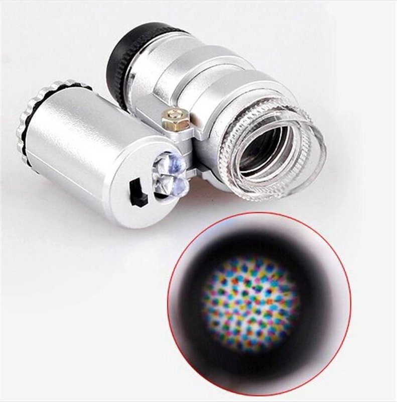 Silver Small 2 LED Smartphone Microscope / USB Digital Microscope With 45x Magnification
